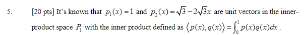 Solved 5. [20 pts] It's known that p2(x)=1 and P,(x) = 13 | Chegg.com