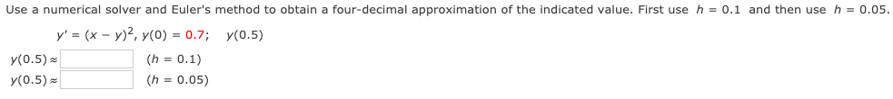 Solved Use a numerical solver and Euler's method to obtain a | Chegg.com