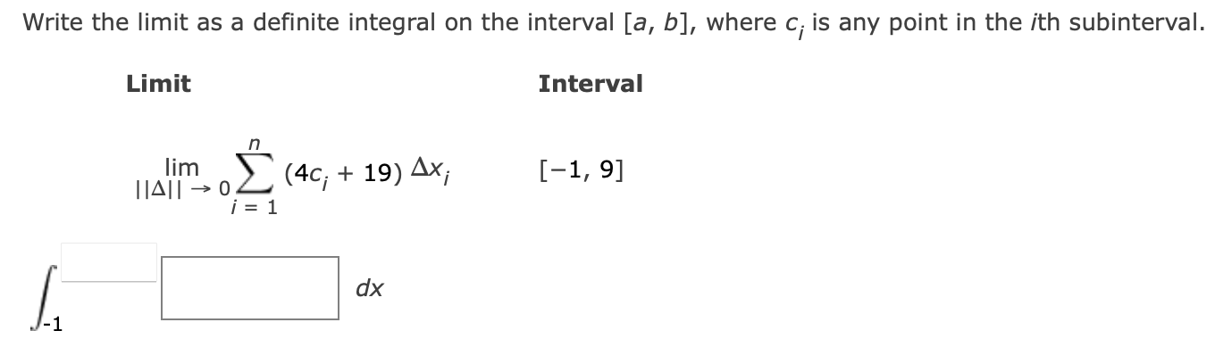 Solved Write the limit as a definite integral on the | Chegg.com