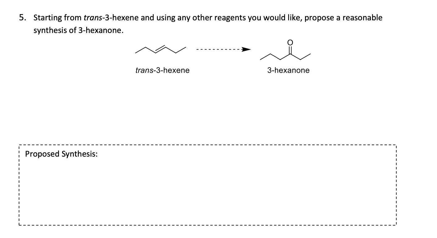 Solved Starting from trans-3-hexene and using any other | Chegg.com
