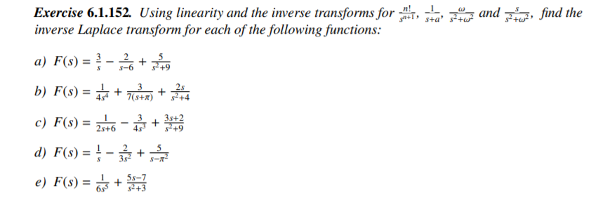 Solved Exercise 6.1.152. Using linearity and the inverse | Chegg.com