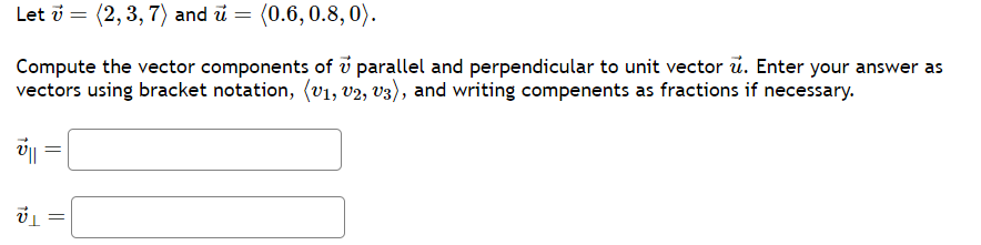 Solved Let vec(v)=(:2,3,7:) ﻿and | Chegg.com