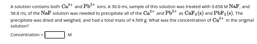 Solved A solution contains both Ca2+ ﻿and Pb2+ ﻿ions. A | Chegg.com