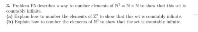 Solved 3. ﻿Problem P5 ﻿describes a way to number elements of | Chegg.com