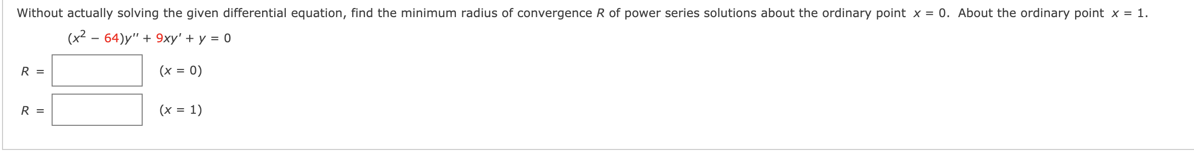 Solved Without actually solving the given differential | Chegg.com