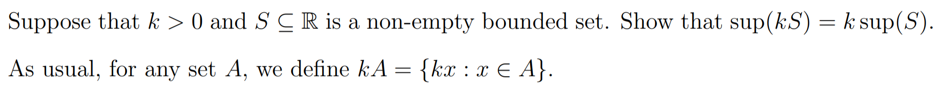 Solved Suppose that k > 0 and SCR is a non-empty bounded | Chegg.com