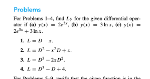 Solved ProblemsFor Problems 1-4, ﻿find Ly ﻿for the given | Chegg.com