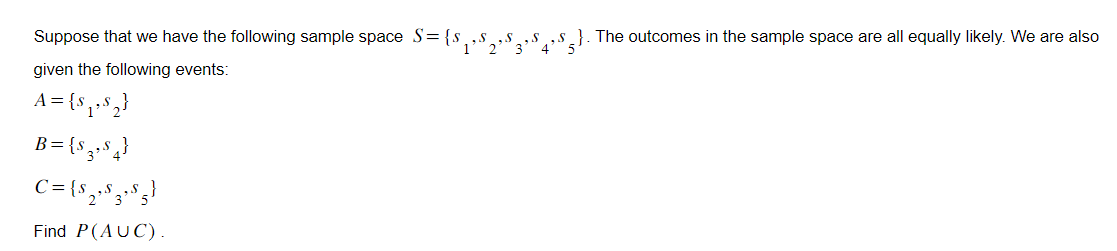 Solved Suppose that we have the following sample space | Chegg.com