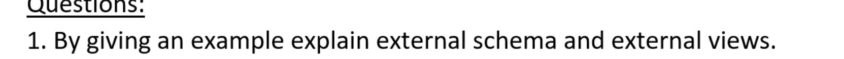 Solved Questions: 1. By giving an example explain external | Chegg.com