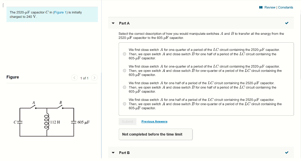 Solved M Review | Constants The 2520-4F capacitor C in | Chegg.com