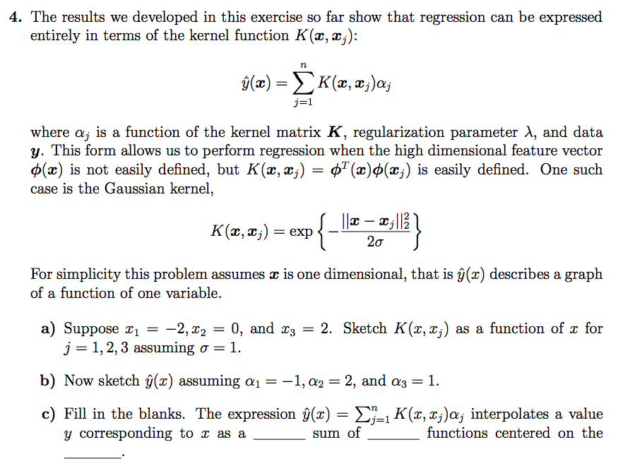 4. The results we developed in this exercise so far | Chegg.com