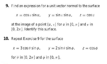 Solved Find an expression for a unit vector normal to | Chegg.com