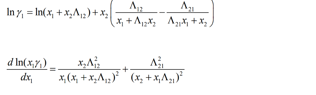 Show why the Wilsons activity coefficient model | Chegg.com