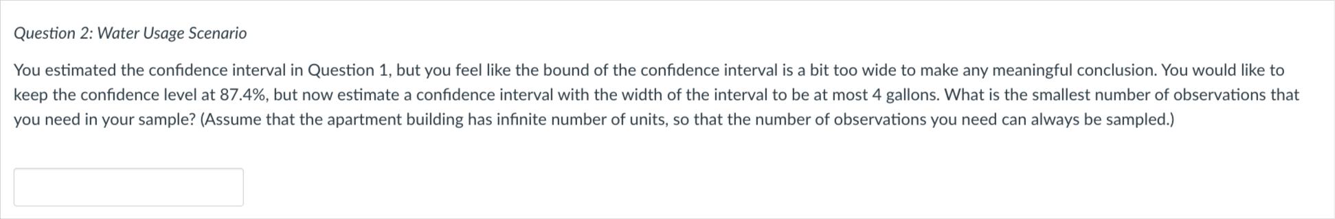 Solved Water Usage Scenario: This scenario will be used for | Chegg.com