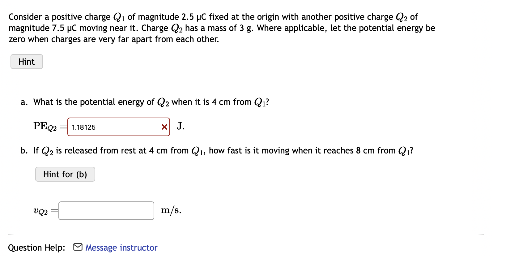 Solved Consider a positive charge Q1 of magnitude 2.5μC | Chegg.com