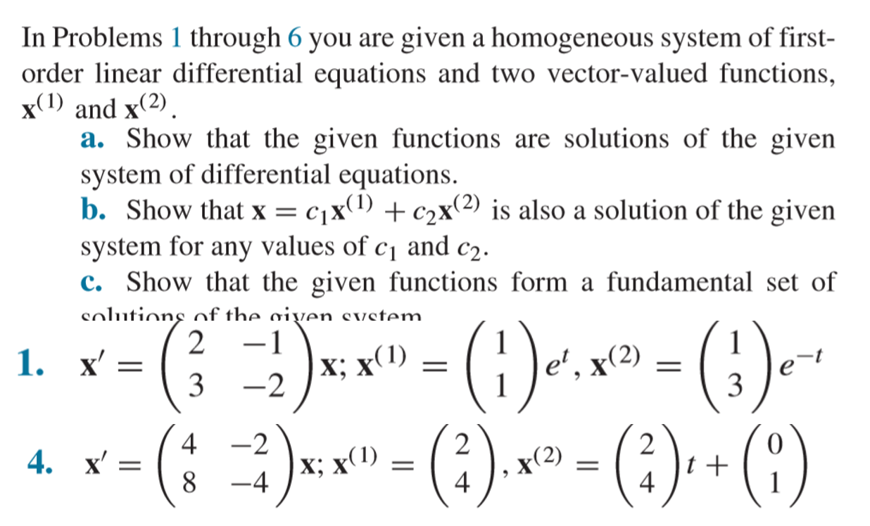 Solved In Problems 1 through 6 you are given a homogeneous | Chegg.com