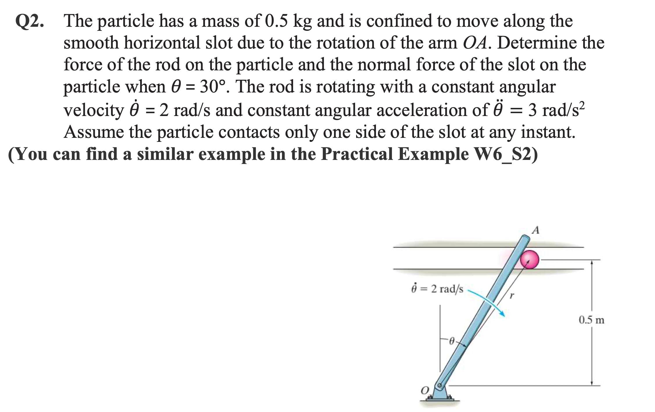 Q2. The particle has a mass of 0.5 kg and is confined | Chegg.com