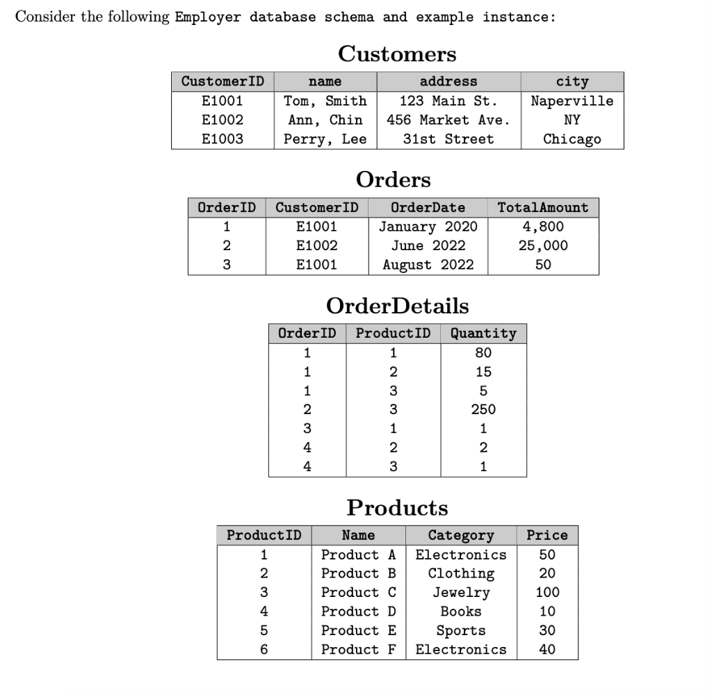 Solved When writing a query, write the query in a way that | Chegg.com