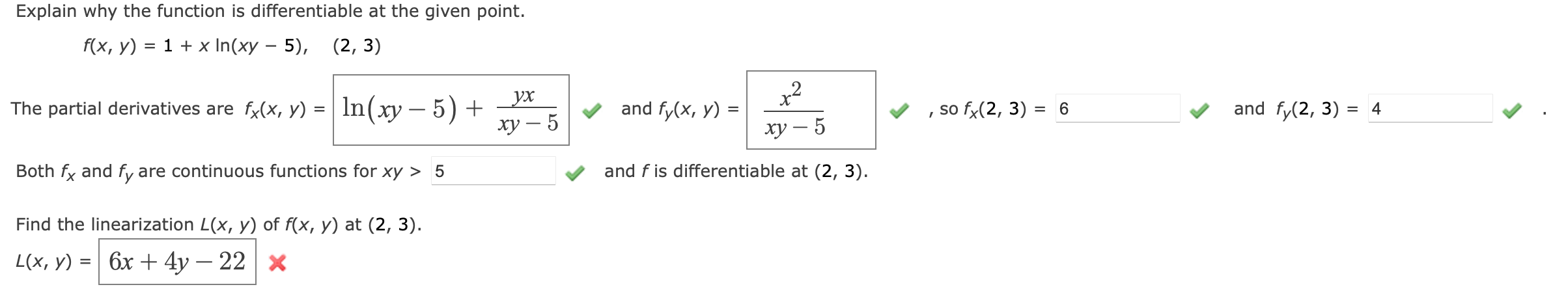 Solved Explain Why The Function Is Differentiable At The
