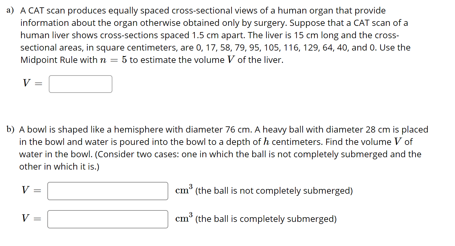Solved a) A CAT scan produces equally spaced cross-sectional | Chegg.com