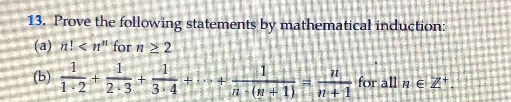 Solved 13. Prove the following statements by mathematical | Chegg.com