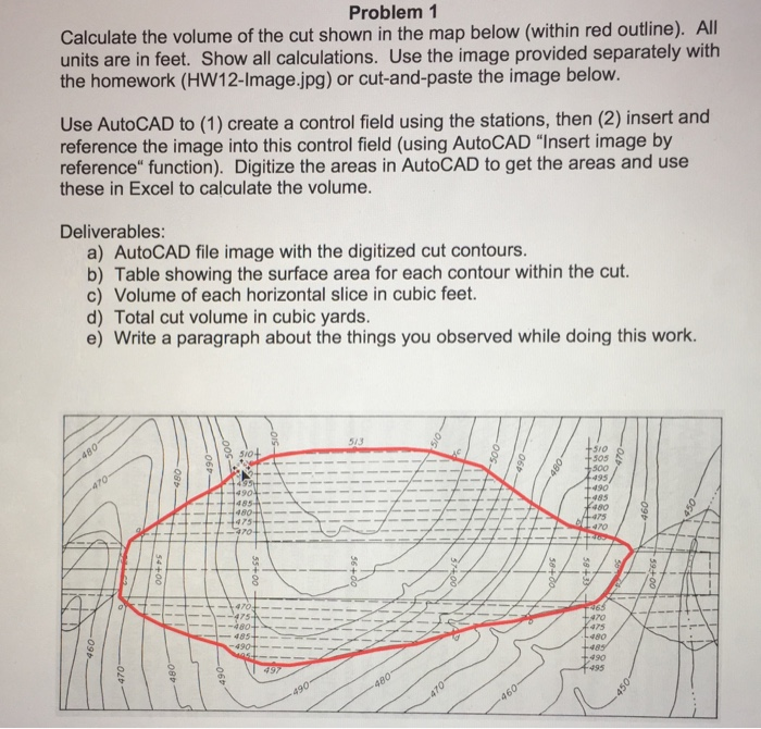 How to orient the earthwork image to an AutoCAD | Chegg.com