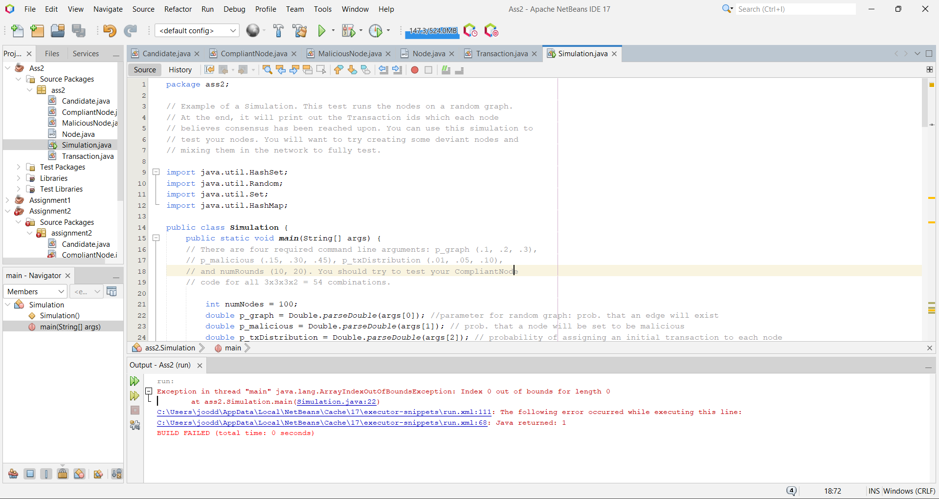 I'm running this Java code using Apach NetBeant IDE | Chegg.com