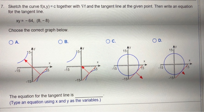 Solved 7. Sketch the curve f(x,y) = c together with Vf and | Chegg.com