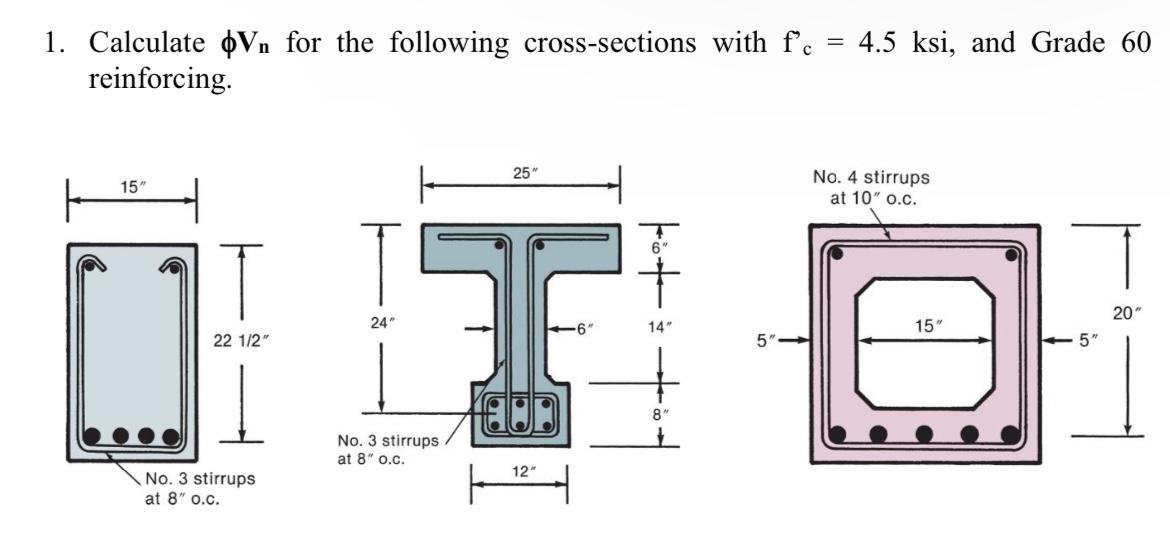Solved Calculate φVn ﻿for the following cross-sections with | Chegg.com