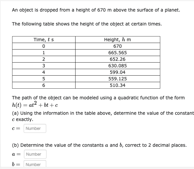 Solved An object is dropped from a height of 670 m above the | Chegg.com