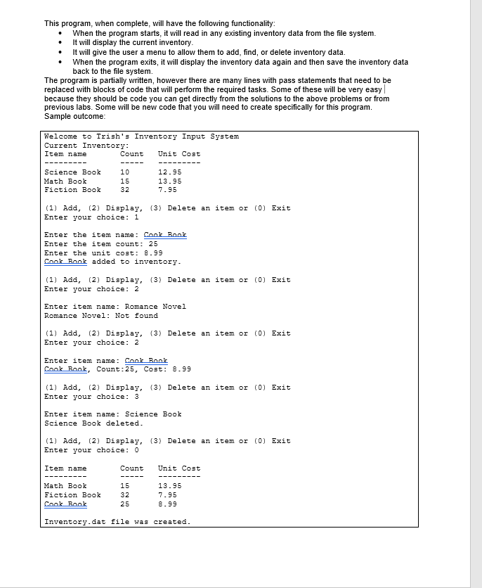 Solved python code, please. Please make the outcome the same | Chegg.com