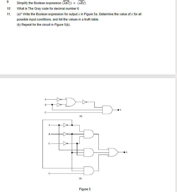 Solved 9 10 11. Simplify the Boolean expression (ABC)) + | Chegg.com