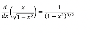 Solved dxd(1−x2x)=(1−x2)3/21 | Chegg.com