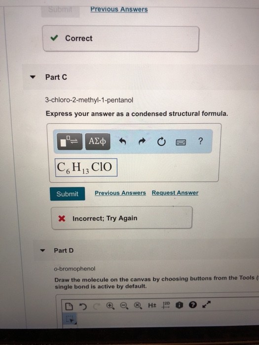 Solved Previous Answers Correct Part C | Chegg.com