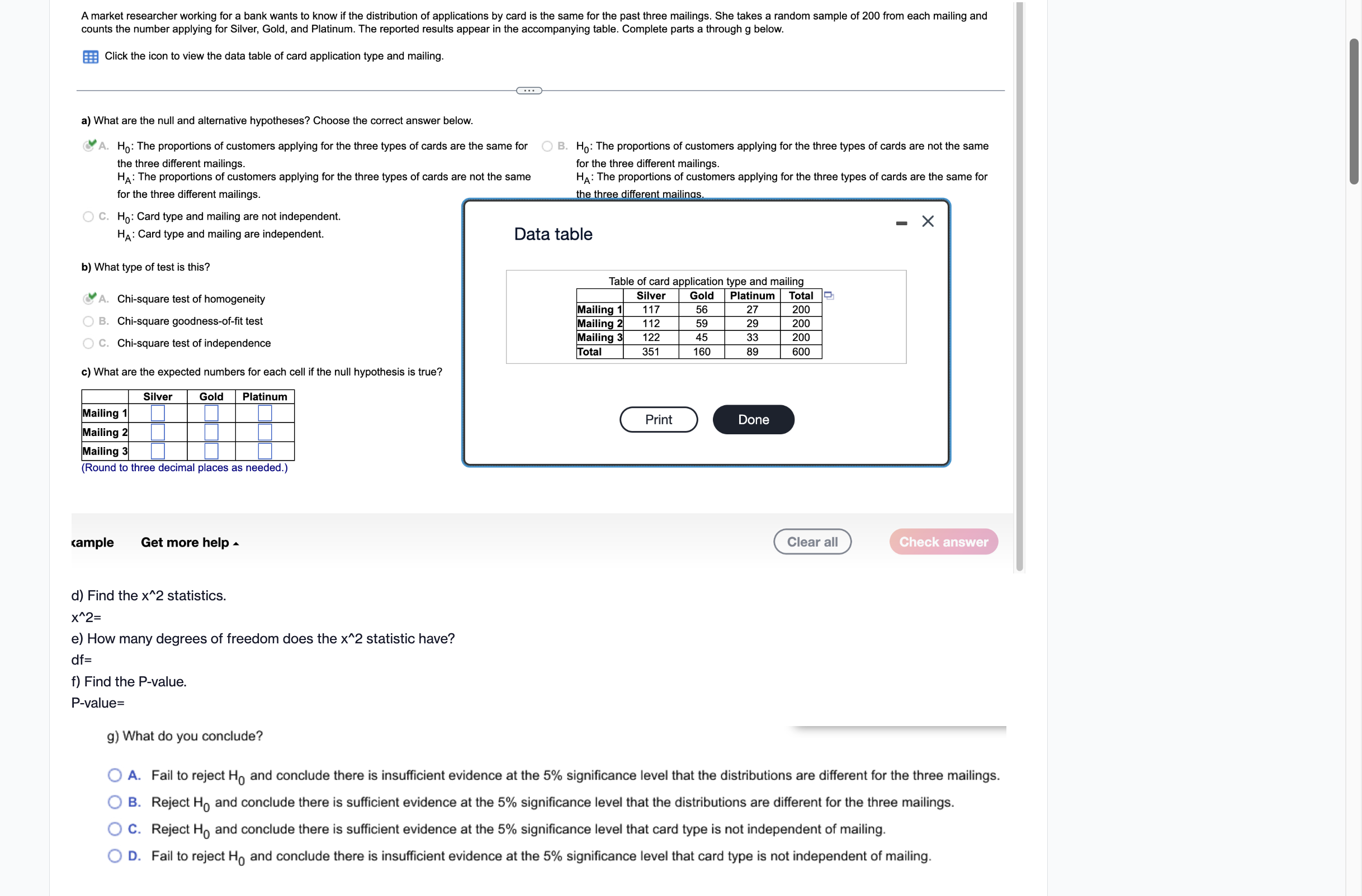 Solved counts the number applying for Silver, Gold, and | Chegg.com