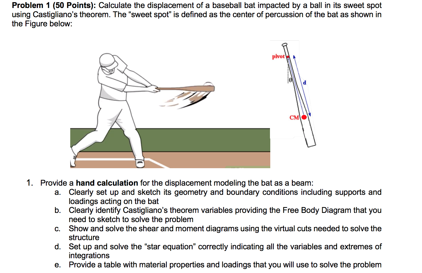 Problem 1 (50 Points): Calculate the displacement of | Chegg.com