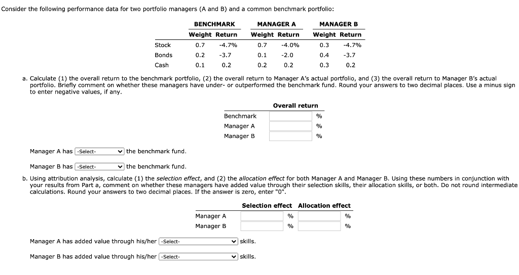 Solved Consider the following performance data for two | Chegg.com