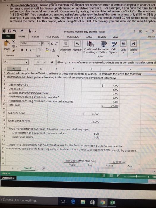 Solved I need help figuring out what the excel cell formula | Chegg.com
