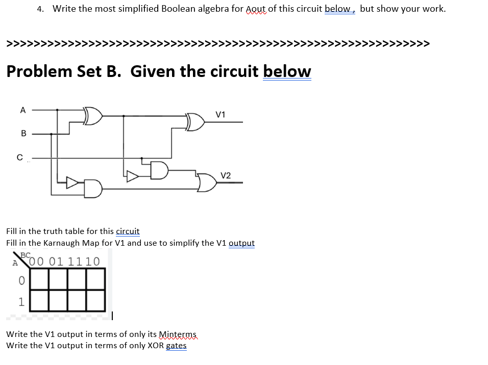 Solved Write the most simplified Boolean algebra for AQut of | Chegg.com