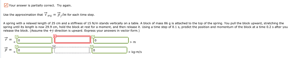 Solved A spring with a relaxed length of 25 cm and a | Chegg.com