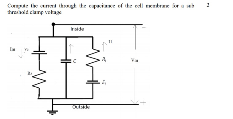 Solved 2 Compute the current through the capacitance of the | Chegg.com