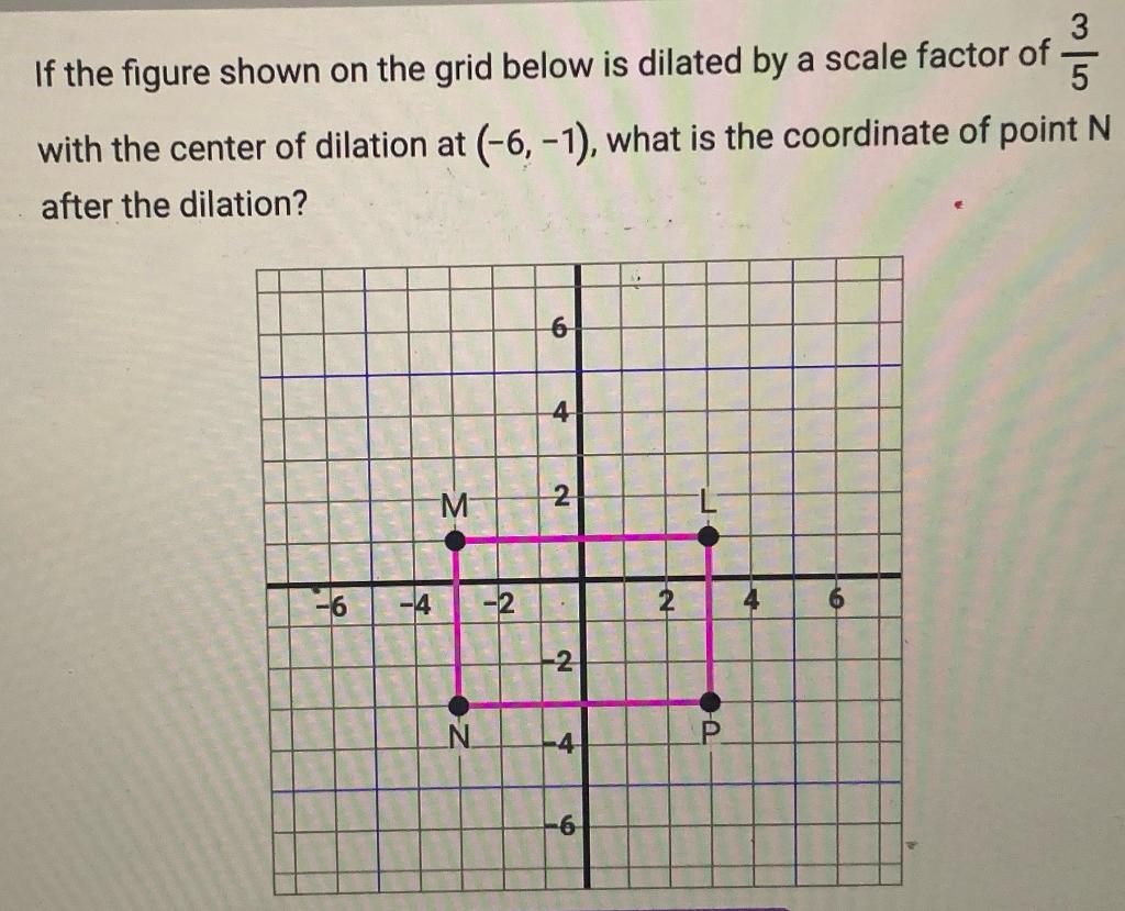 Solved If The Figure Shown On The Grid Below Is Dilated By A