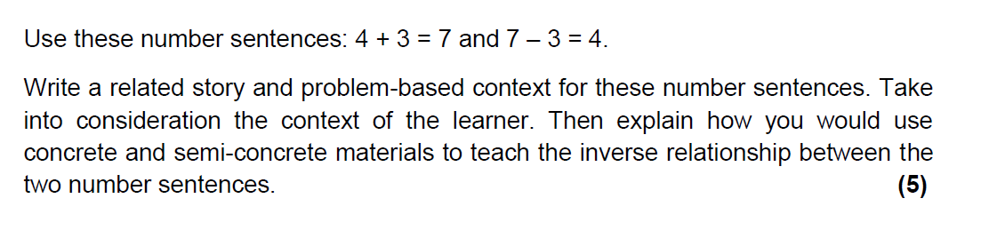 Solved Use these number sentences: 4+3=7 and 7−3=4. Write a | Chegg.com
