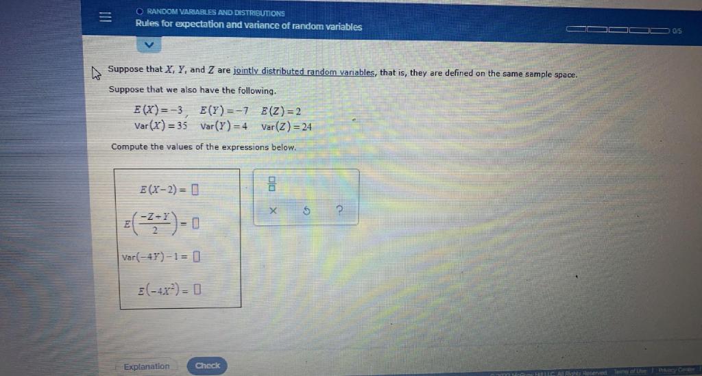 Solved = O RANDOM VARIABLES AND DISTRIBUTIONS Rules for | Chegg.com