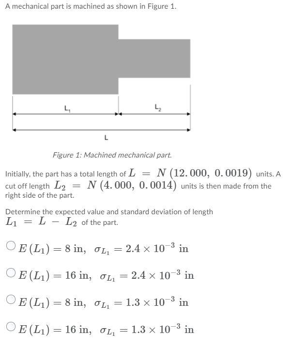 Solved A mechanical part is machined as shown in Figure 1. | Chegg.com