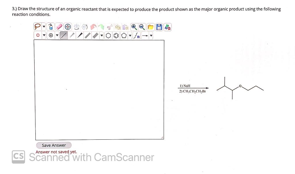 Solved 1.) Draw the structure of an organic reactant that is | Chegg.com