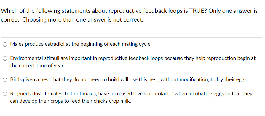 Solved Which of the following statements about reproductive | Chegg.com