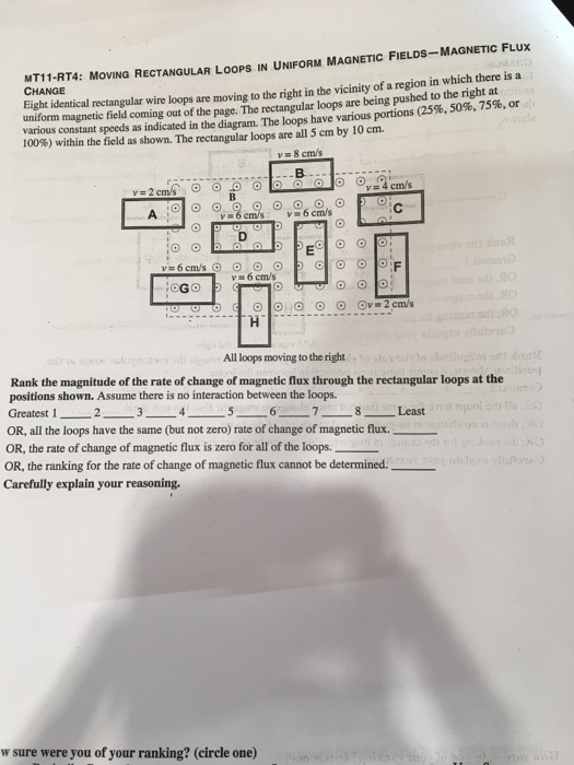 Solved Eight identical rectangular wire loops are moving to | Chegg.com