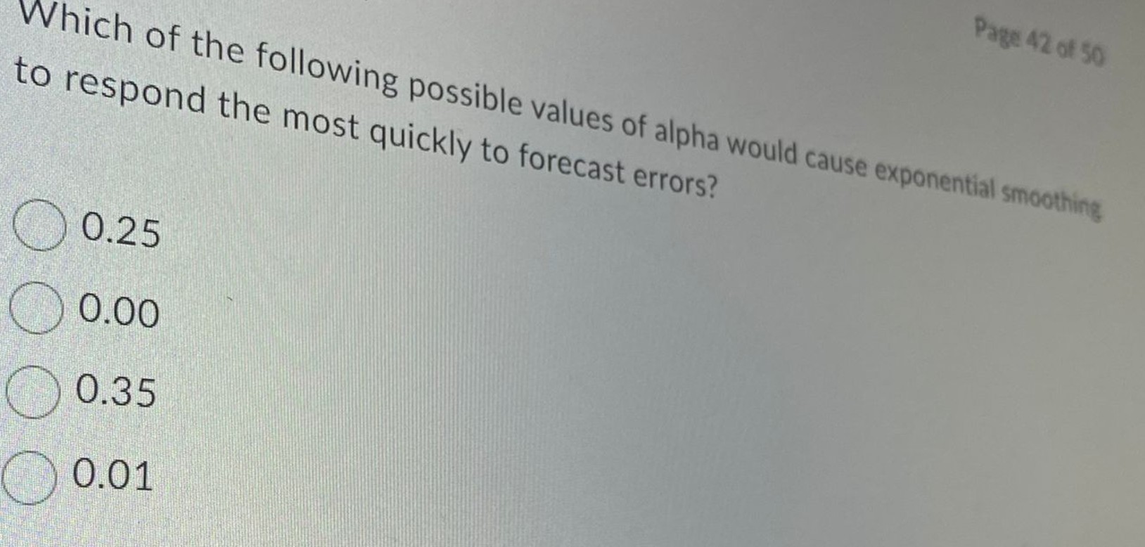 Solved Which of the following possible values of alpha would | Chegg.com