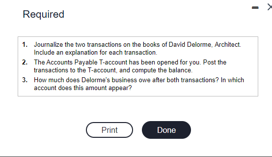 Solved Architect David Delorme purchased supplies on account | Chegg.com